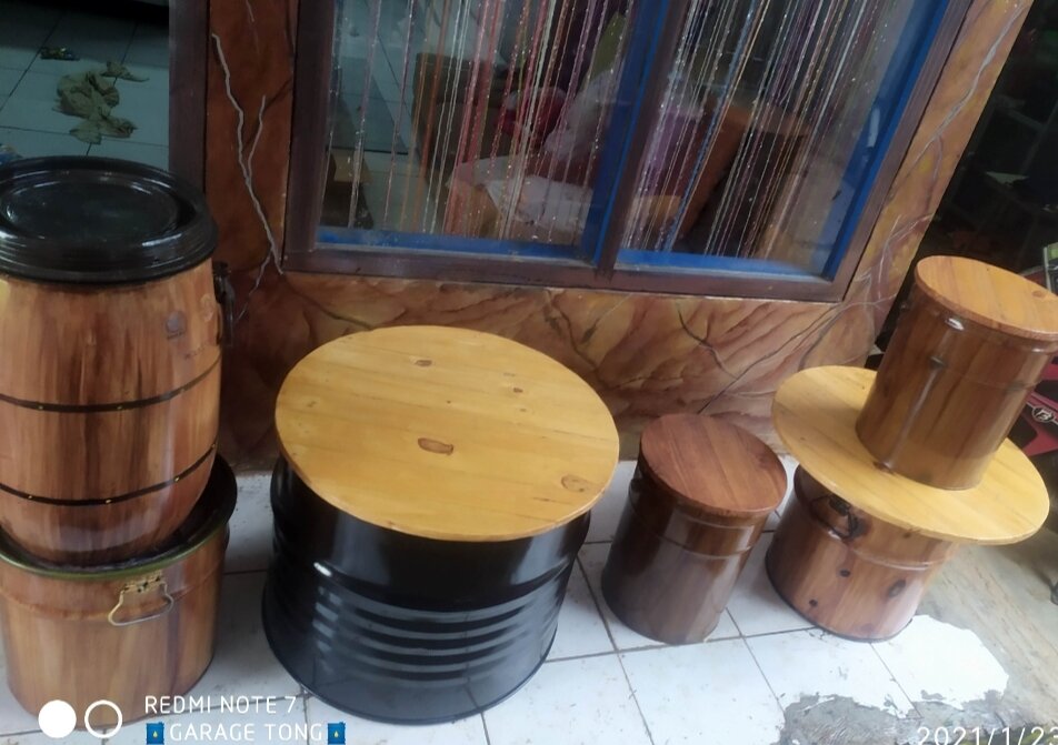 kursi tong motif kayu | Lazada Indonesia