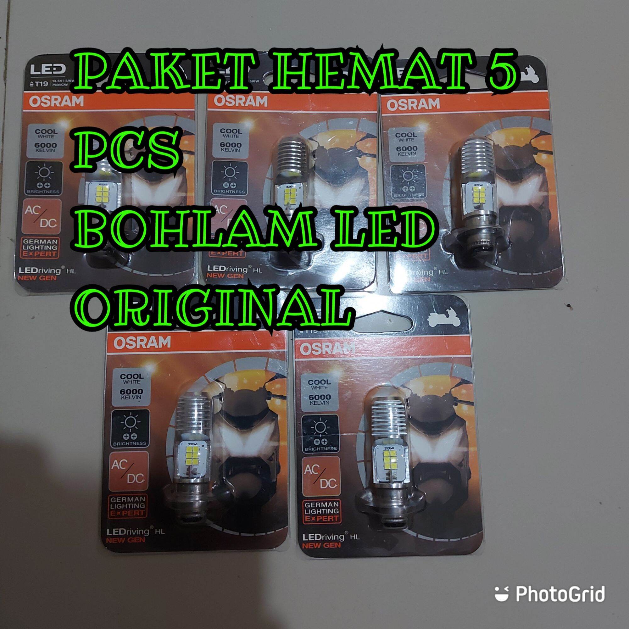 paket 5 pcs bohlam osram led original 👍👍👍👍 | Lazada Indonesia