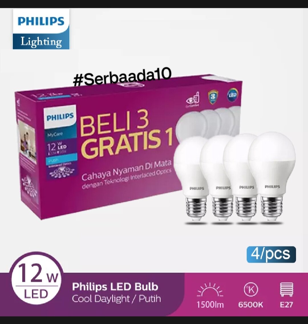 Philips lampu LED Buld 12Watt 6500K PROMO beli 3 gratis 1 lampu rumah ... Philips lampu LED Buld 12Watt 6500K PROMO beli 3 gratis 1 lampu rumah ...