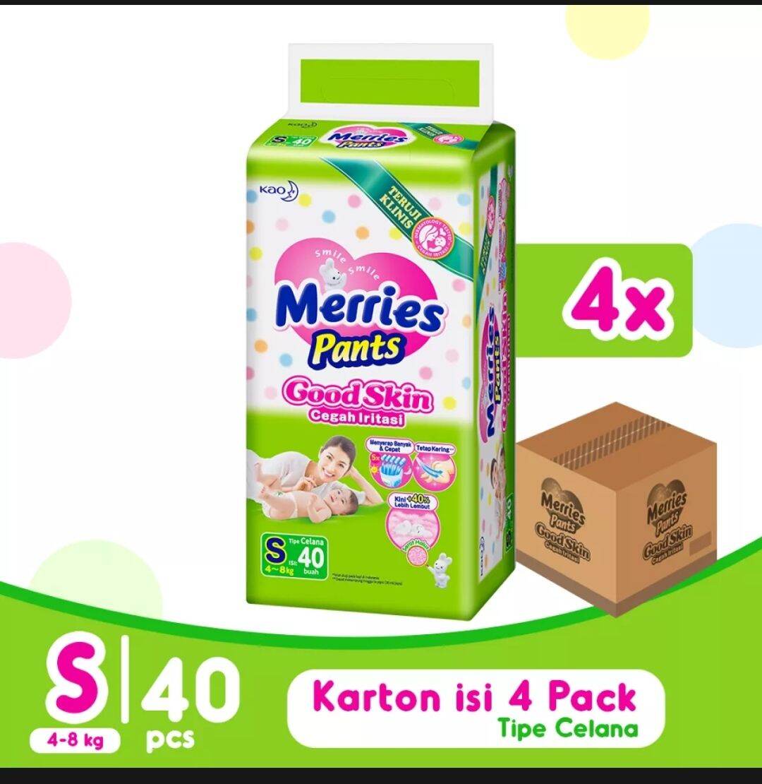 merries S40 1 karton isi 4 ball | Lazada Indonesia