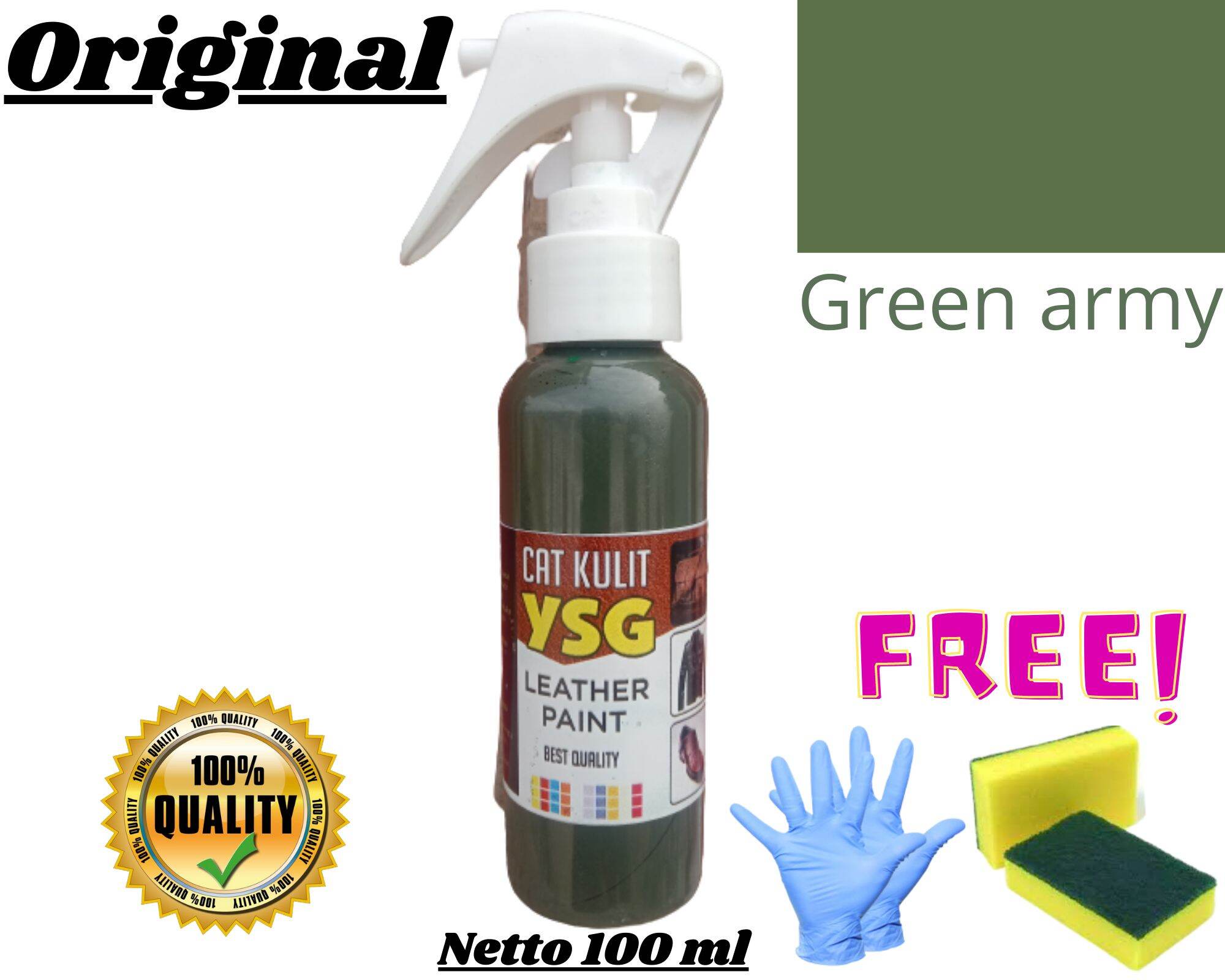 cat kulit asli warna netto 100 ml bermacam macam warna,untuk cat jaket ...