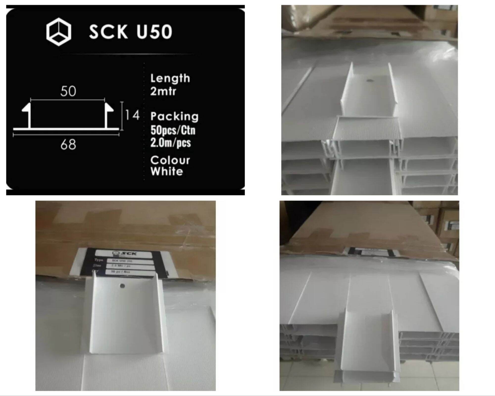 Tali air UPVC U Channel PVC Groove Joint SCK U50 W 2meter | Lazada ...