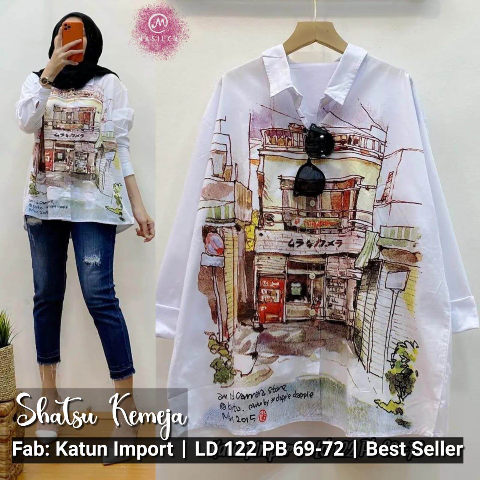 Shatsu Kemeja Lengan Panjang Lazada Indonesia