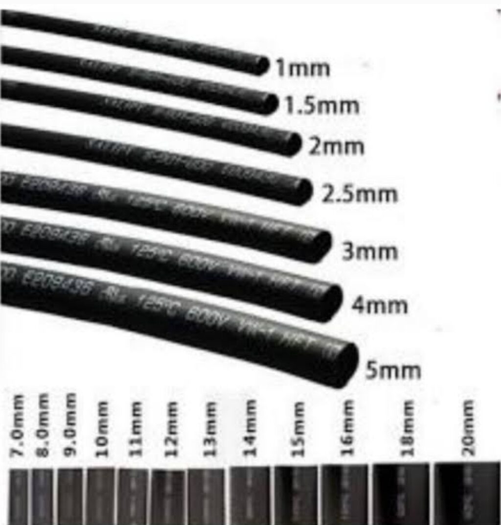 PER METER SELANG BAKAR / SELONGSONG / HEATSHRINK TUBE BAKAR 1MM 2MM 3MM ...