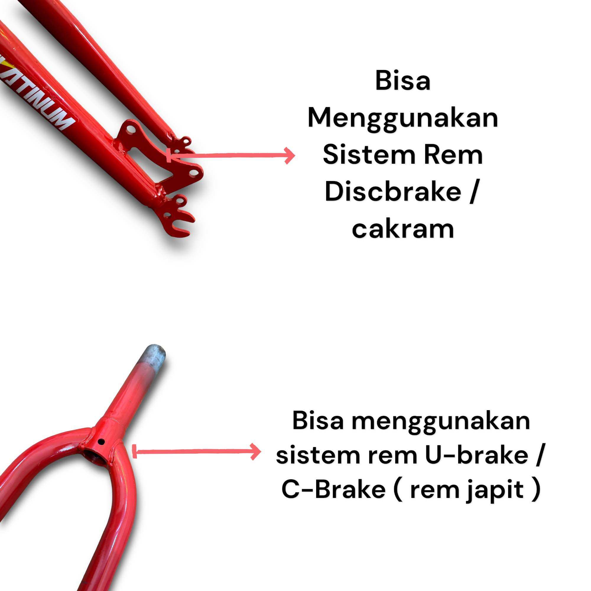 (( FORK SEPEDA LIPAT PLATINUM )) Garpu Seli 20 inch Fork Depan steel ...