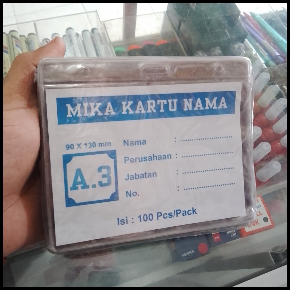Plastik Panitia / Plastik Name Tag / Mika Kartu Nama Ukuran A.3 ...