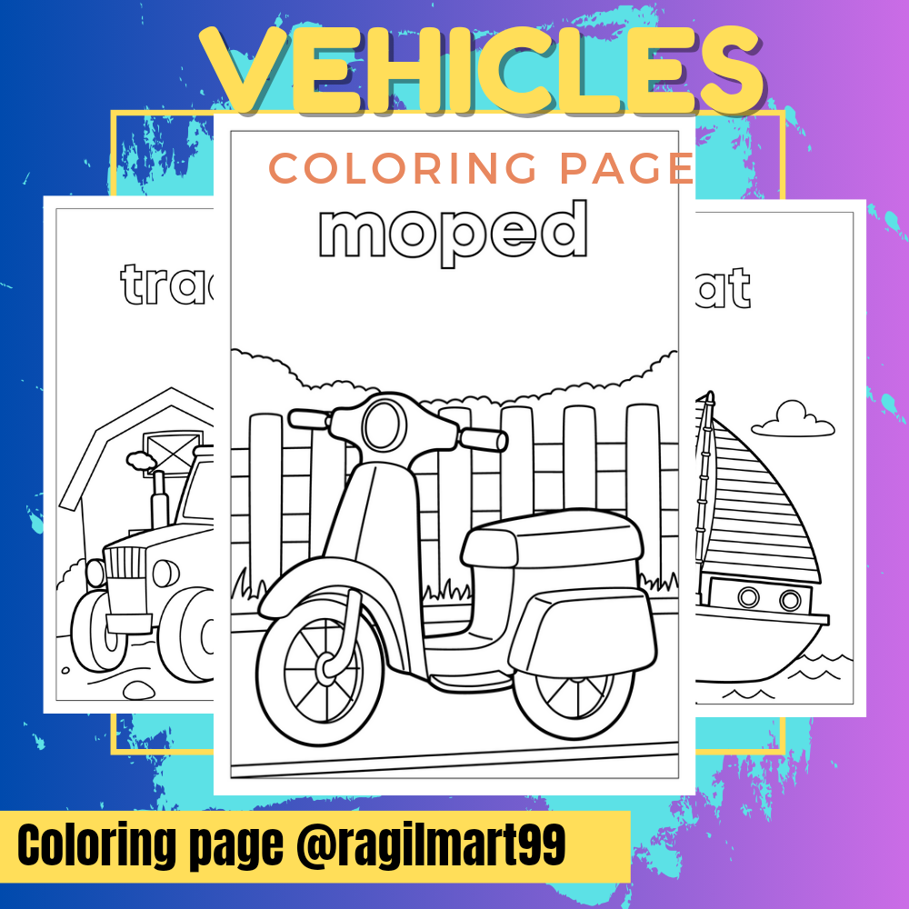 [ 23 Pcs ] DIY Coloring Page / Belajar Dan Mewarnai Lembar Sketsa ...