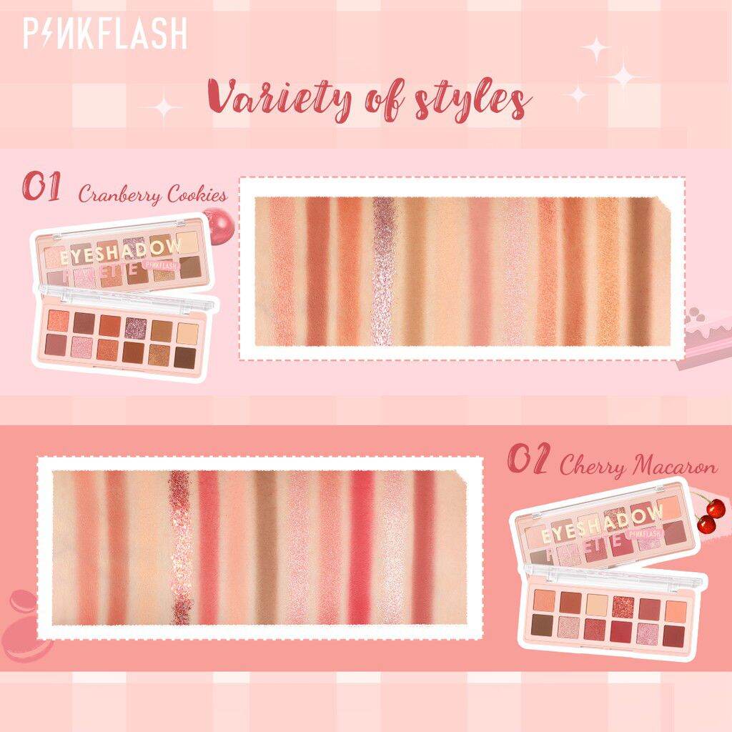 Pinkflash Pink Dessert 12 Shades Eyeshadow Palette Pigmented | Lazada ...