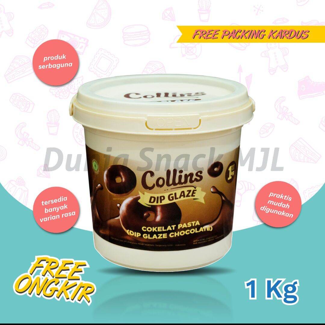 Collins Crunchy 1kg / Dipglaze 1kg / Glaze / Selai cokelat | Lazada ...