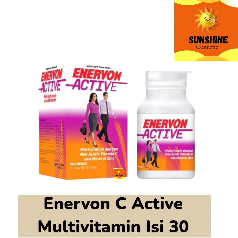 Enervon Active Vitamin C dan B Complex Isi 30 Tablet (1 Botol x 30 ...