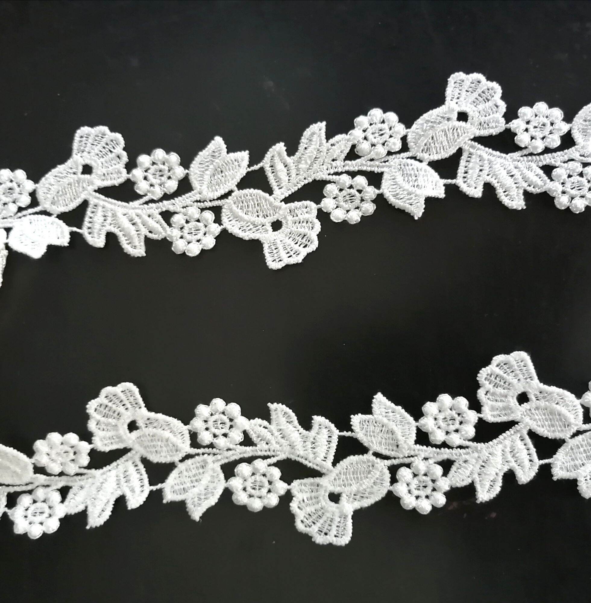 renda bordir bunga daun lebar 3.5cm (harga per 50 cm) | Lazada Indonesia