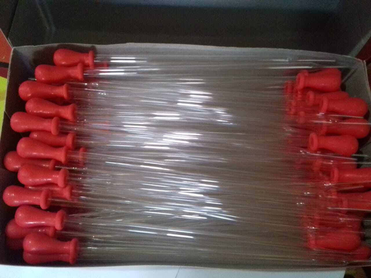 pipet tetes kaca 15cm karet merah isi 100/box | Lazada Indonesia