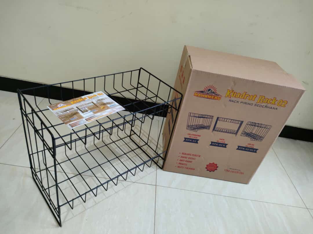 rak piring RPK 02 rata hitam plus paking | Lazada Indonesia