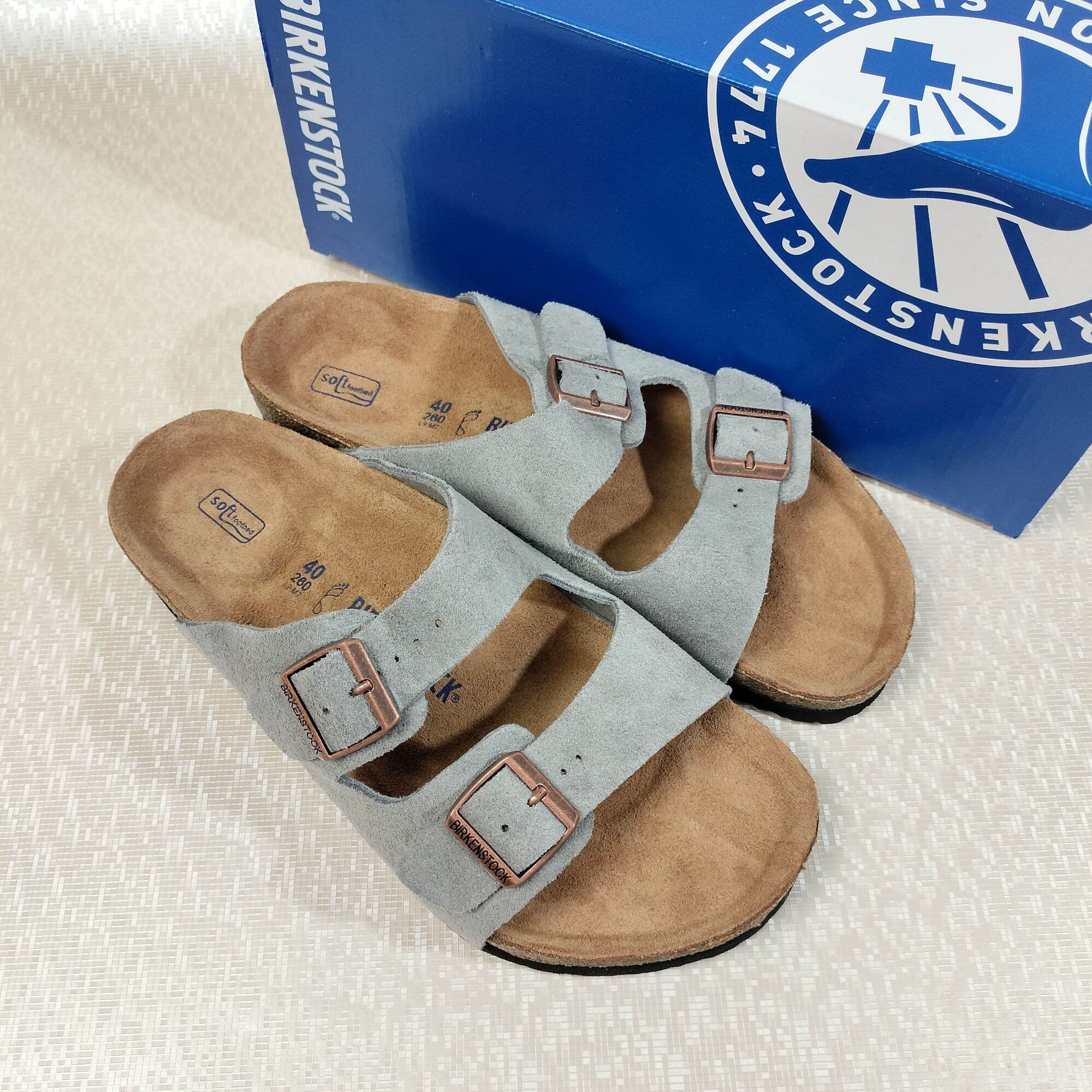SANDAL BIRKENSTOCK ARIZONA SOFT FOOTBED BIRKEN SLIDE SANDAL BIRKENSTOCK ...