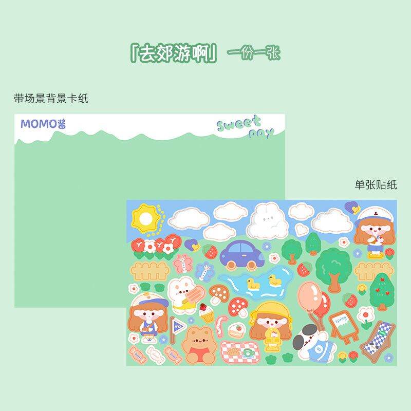 MOMO Sticker Pack Dengan Motif Bling Unik Dan Lucu Stiker Town Sticker ...