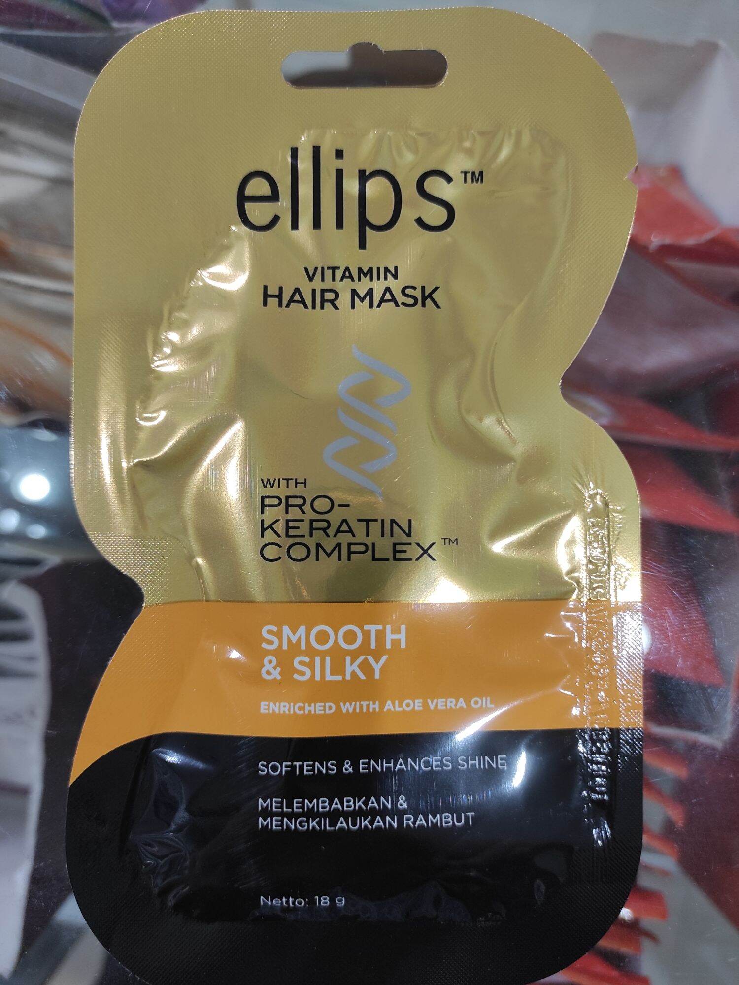 Ellips Vitamin Hair Mask With Pro-Keratin Complex Smooth & Silky 18g ...