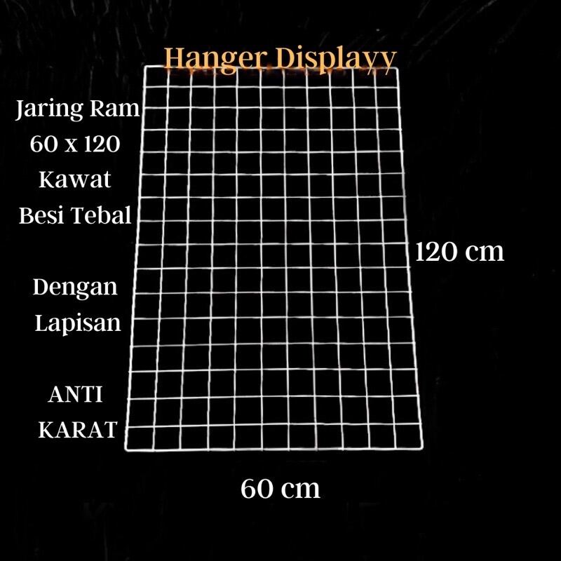 Jaring RAM Dinding 60 x 120 CM Gantungan Kawat Hook / WIRE GRID / HIJANG | Lazada Indonesia