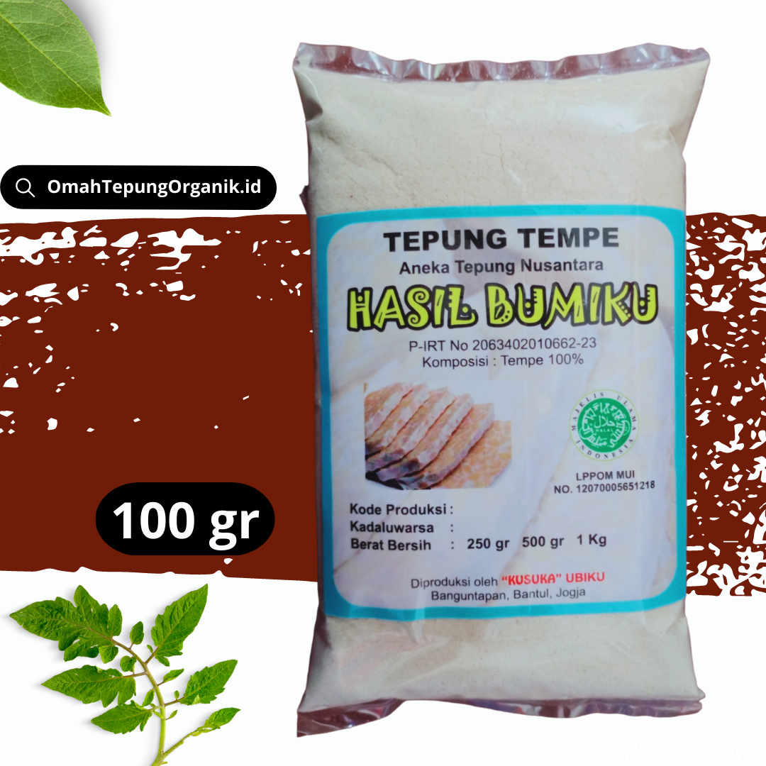 Tepung Tempe Organik kemasan 50 gram/Tepung Tempe Organik kemasan 100 ...