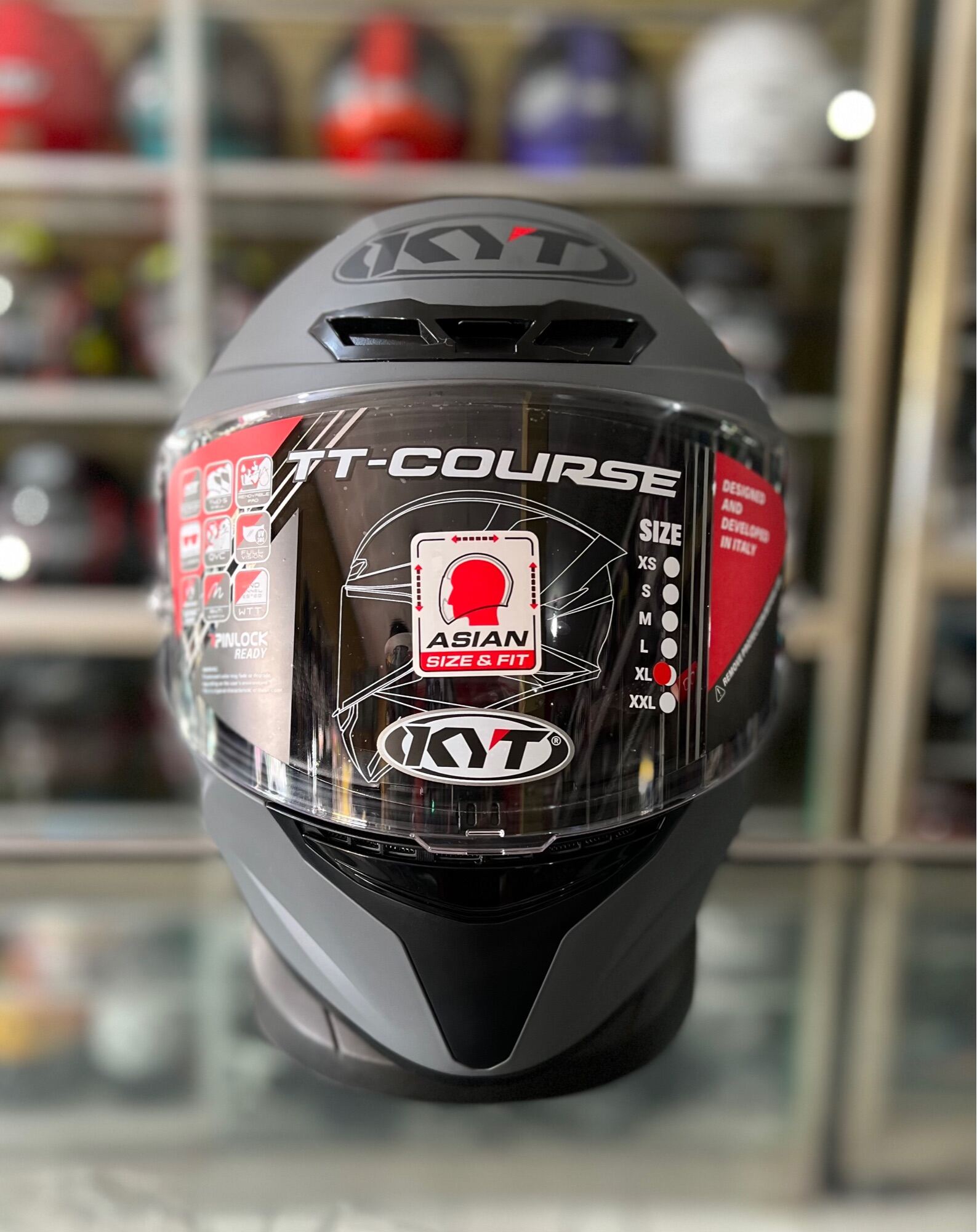 HELM KYT TTC POLOS WARNA GORIILA GREY DOF (ABU-ABU DOF) | Lazada Indonesia