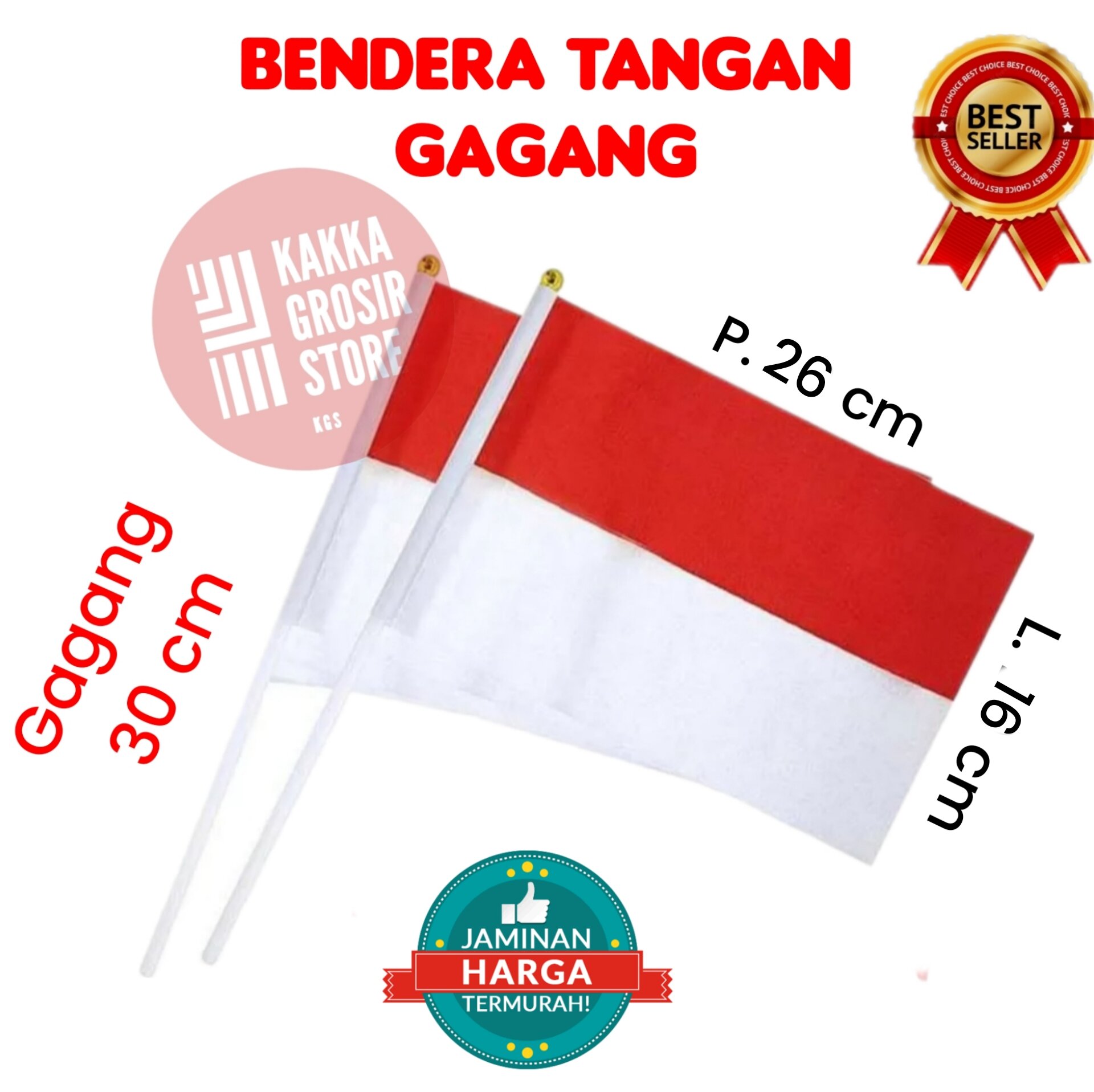 Isi 20 Bendera Merah Putih Mini | Bendera Pawai | Bendera Tangan ...