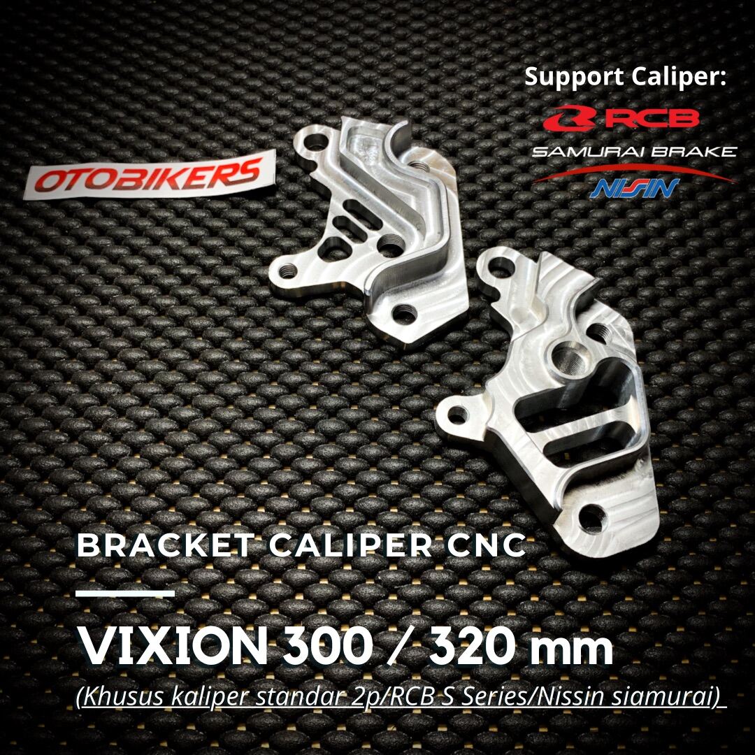 BREKET KALIPER RCB NISSIN SAMURAI 2P DISC 300 320 MM PNP SHOCK VIXION NEW OLD KYB PIRINGAN ...