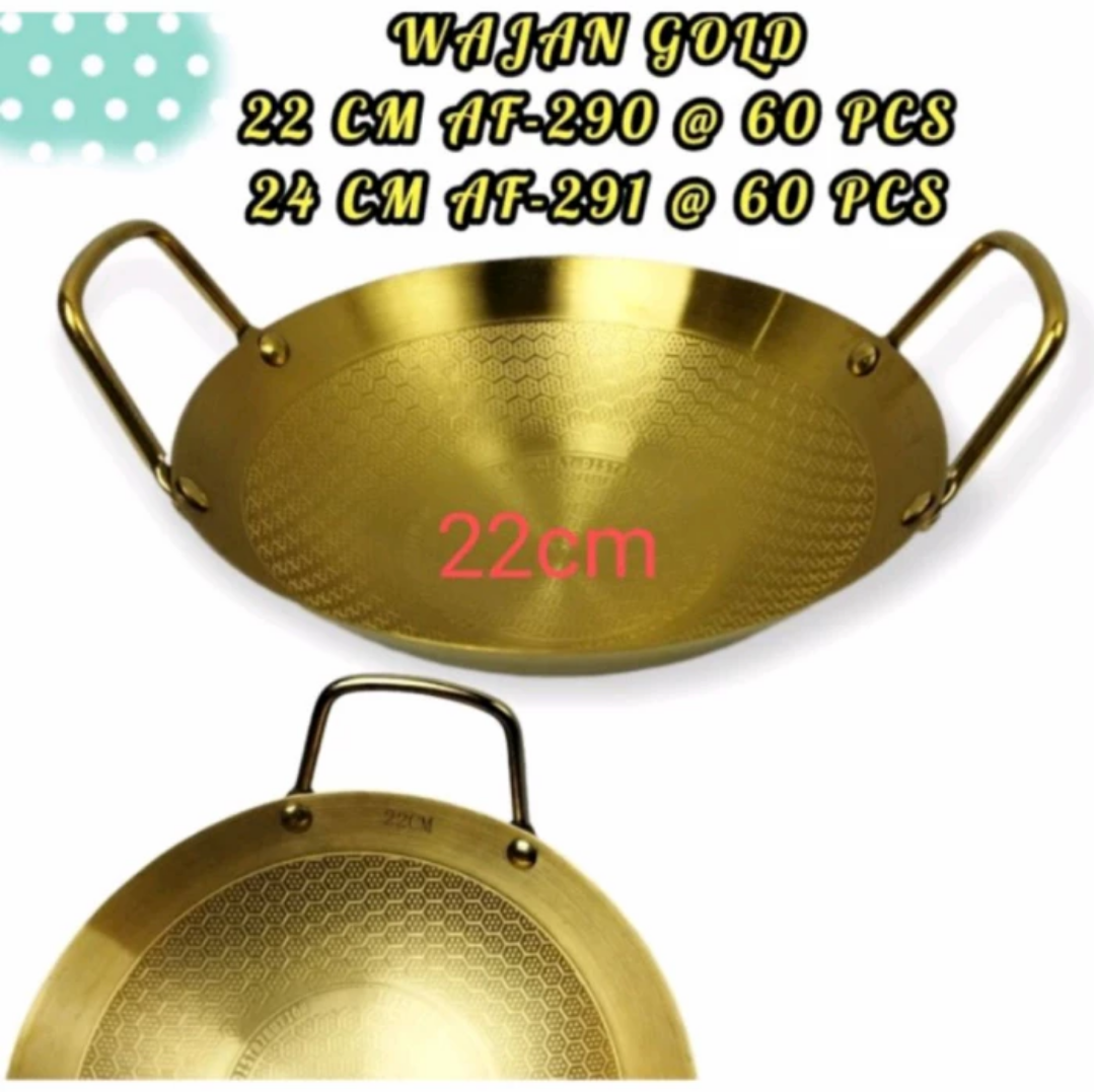 Wajan Kuali Mini Gold/Wajan Kuali Saji Mini Gold 22cm | Lazada Indonesia