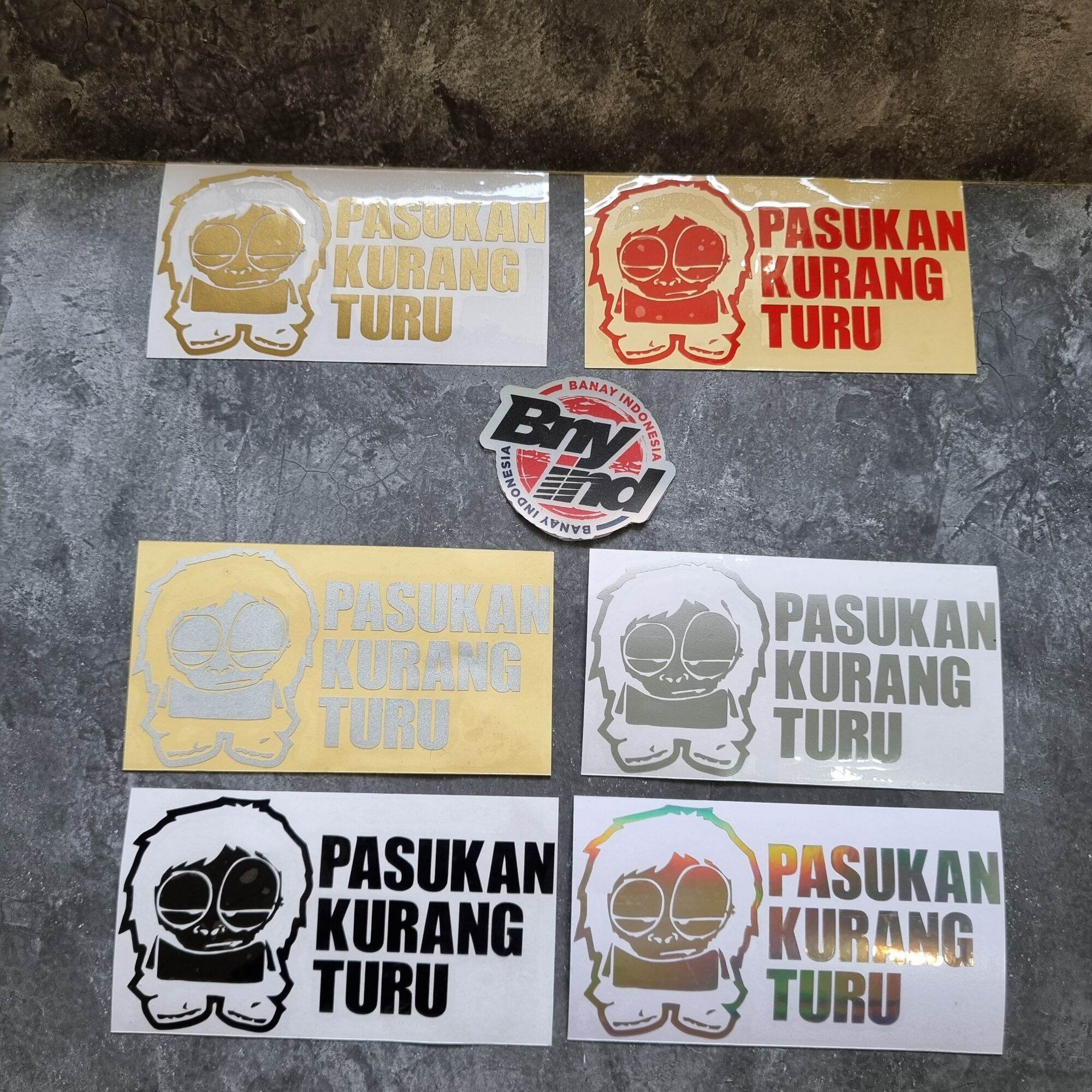 STICKER STIKER PASUKAN KURANG TURU STICKER MOBIL MOTOR CUTTING | Lazada ...
