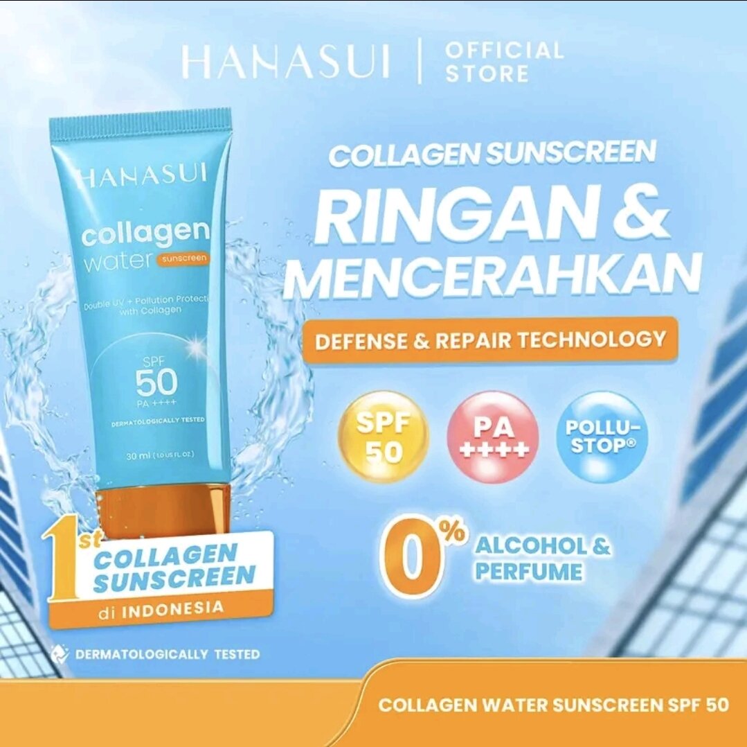 Paket Hanasui Defense Set - Melindungi kulit dengan Sunscreen SPF50 dan ...