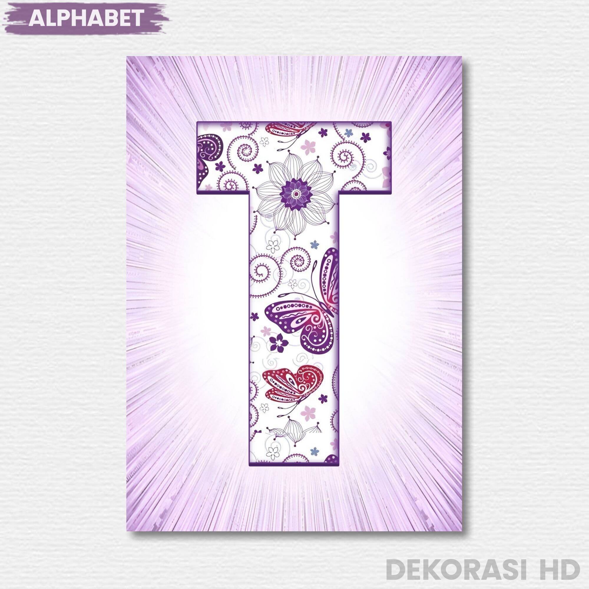 Hiasan Dinding Nama Abjad Alphabet Poster Kayu Dekorasi Pajangan Kamar ...