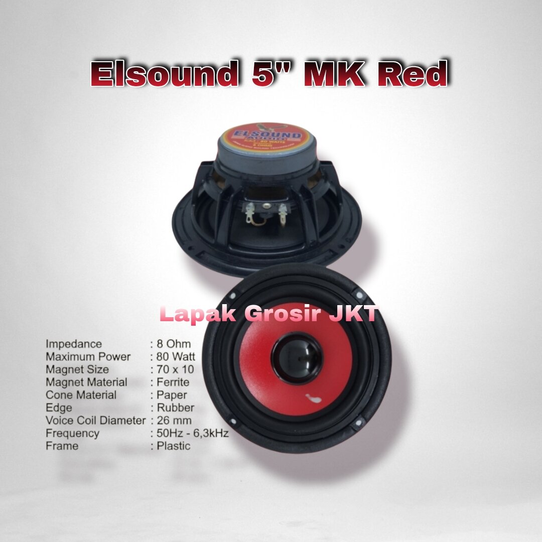 Speaker Elsound 5 Inch Woofer 5MK 80watt Original | Lazada Indonesia