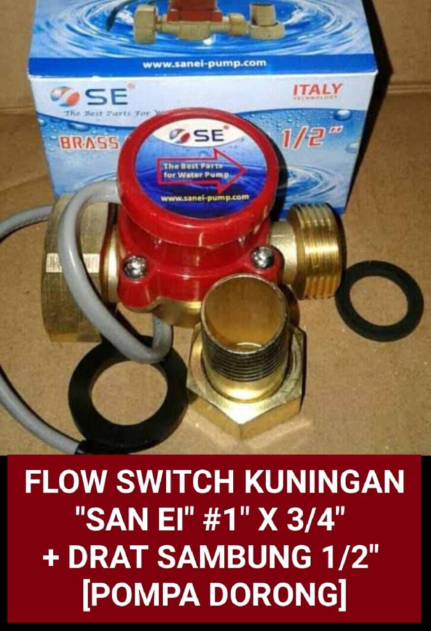 OTOMATIS POMPA PENDORONG FLOW SWITCH CONTROL 1 X 1/2 Inch atau 1 X 3/4 Inch | BRASS SWITCH ...