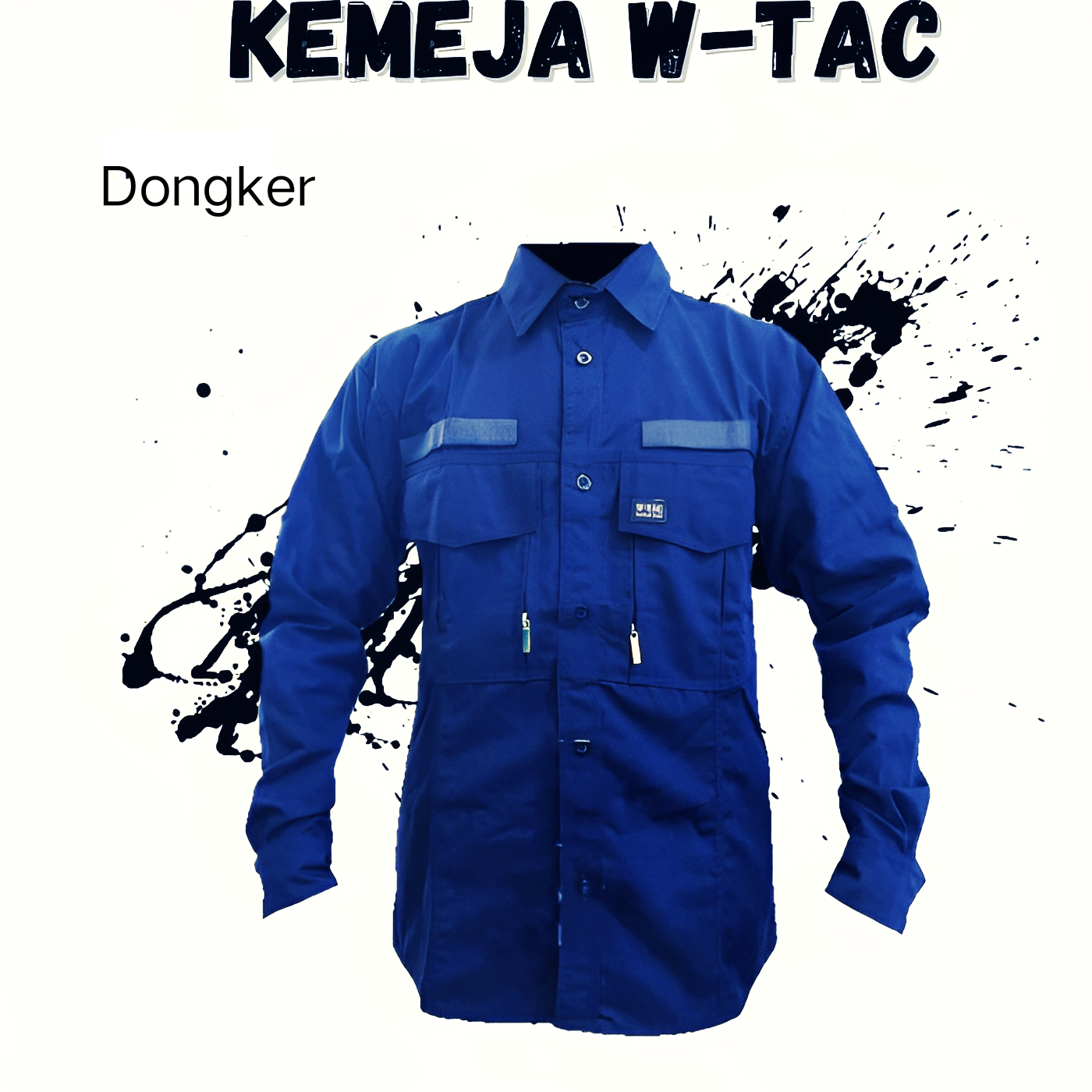 Kemeja tactical w-tac biru dongker navy merah lengan panjang | Lazada ...