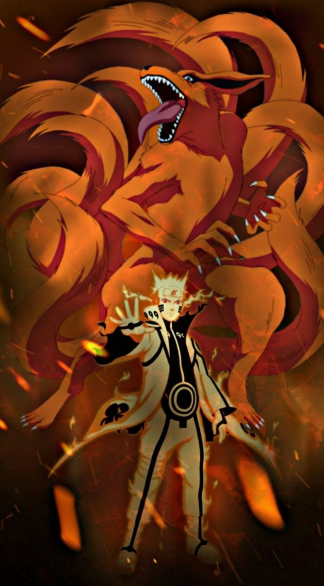 POSTER CETAK, NARUTO API, UKURAN JUMBO 100 X 70 CM/ Hiasan Dinding ...