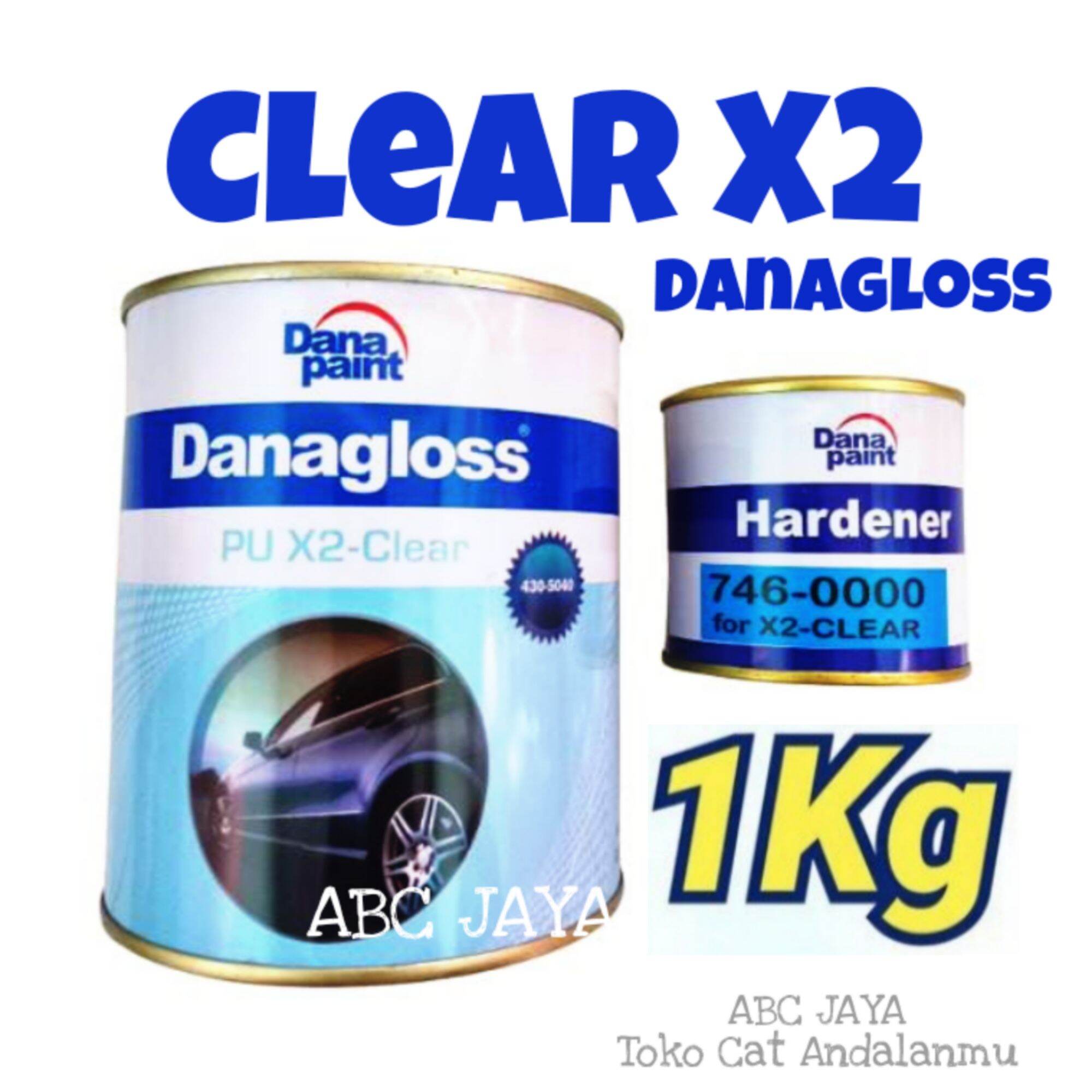(JAWA-BALI) Cat Clear X2 PU + Hardener Klir Nati Gores 1Kg Danagloss ...