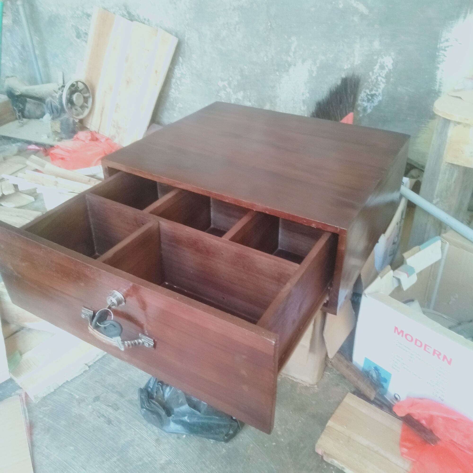 laci uang cash drawer kayu jati ukuran 41x35x15 pakai rel | Lazada ...