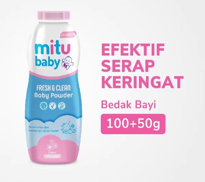 Mitu baby powder fresh & clean 100 + 50 g | Lazada Indonesia