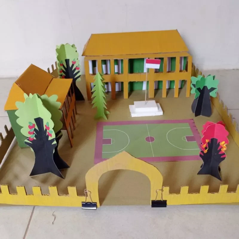 Prakarya Miniatur Maket Sekolahan dengan Kardus dan Karton | Lazada Indonesia