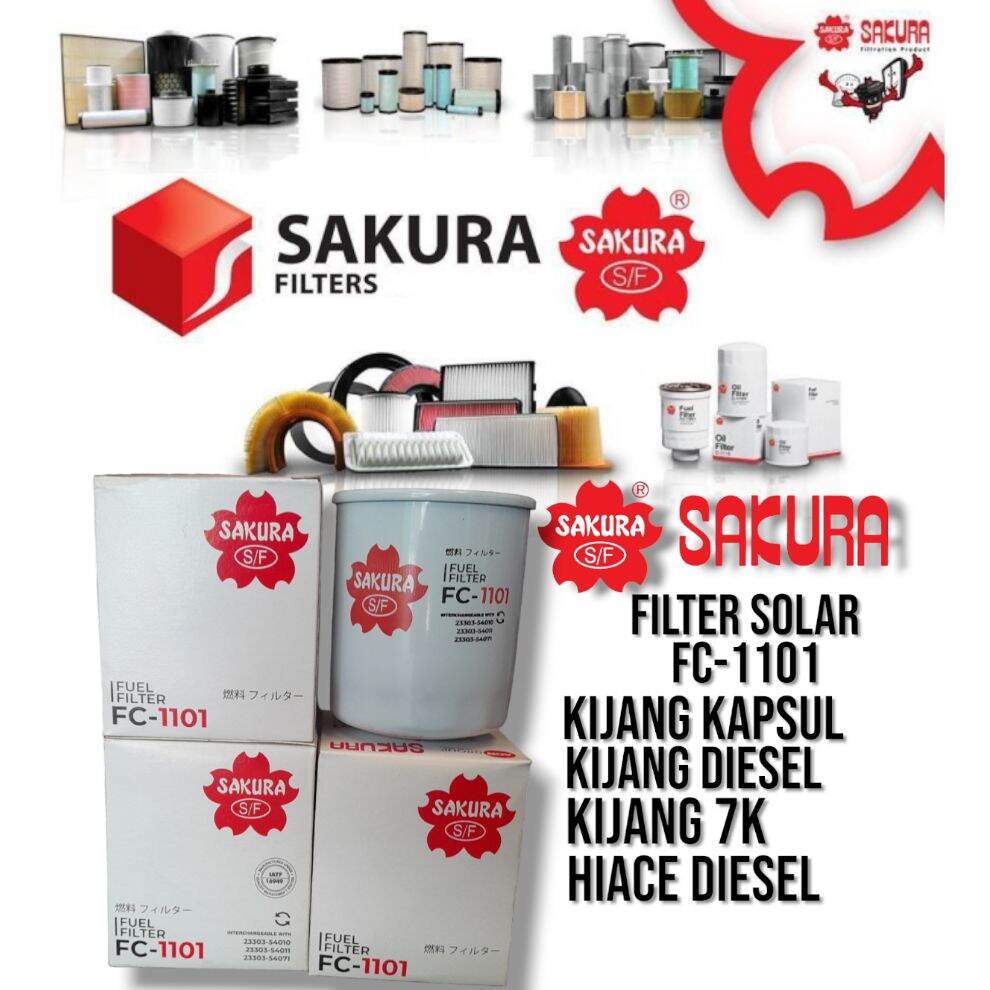 Fuel Filter Solar Toyota Kijang Kapsul, Diesel, 7K, Hiace Diesel Sakura FC-1101 | Lazada Indonesia