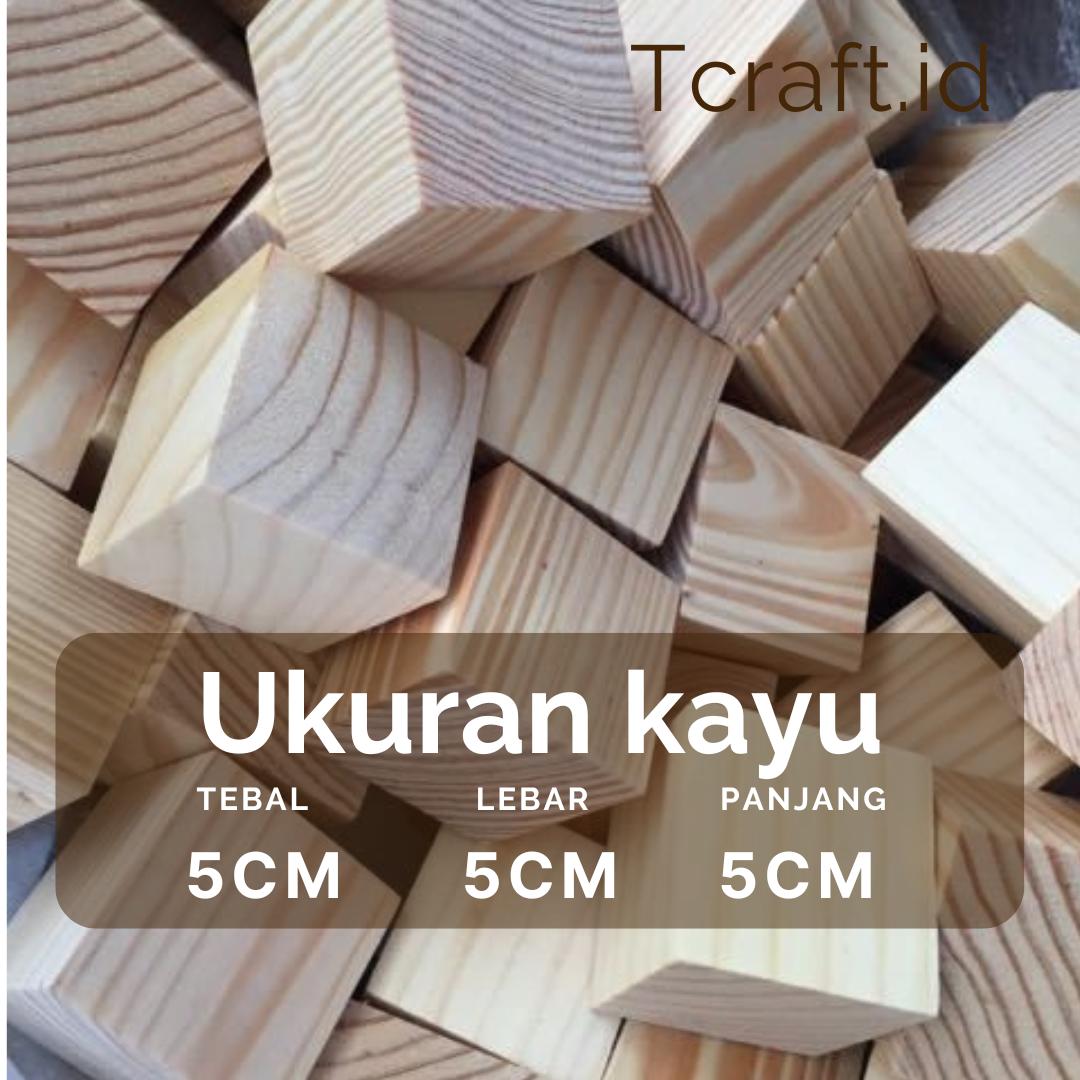 kayu kotak ukuran 5x5cm/kubus 5x5cm kayu/kayu kotak 5cm | Lazada Indonesia