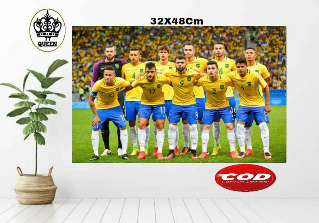 POSTER TEMA TIMNAS BRAZIL/POSTER DINDING TIMNAS BRAZIL/POSTER TIMNAS ...