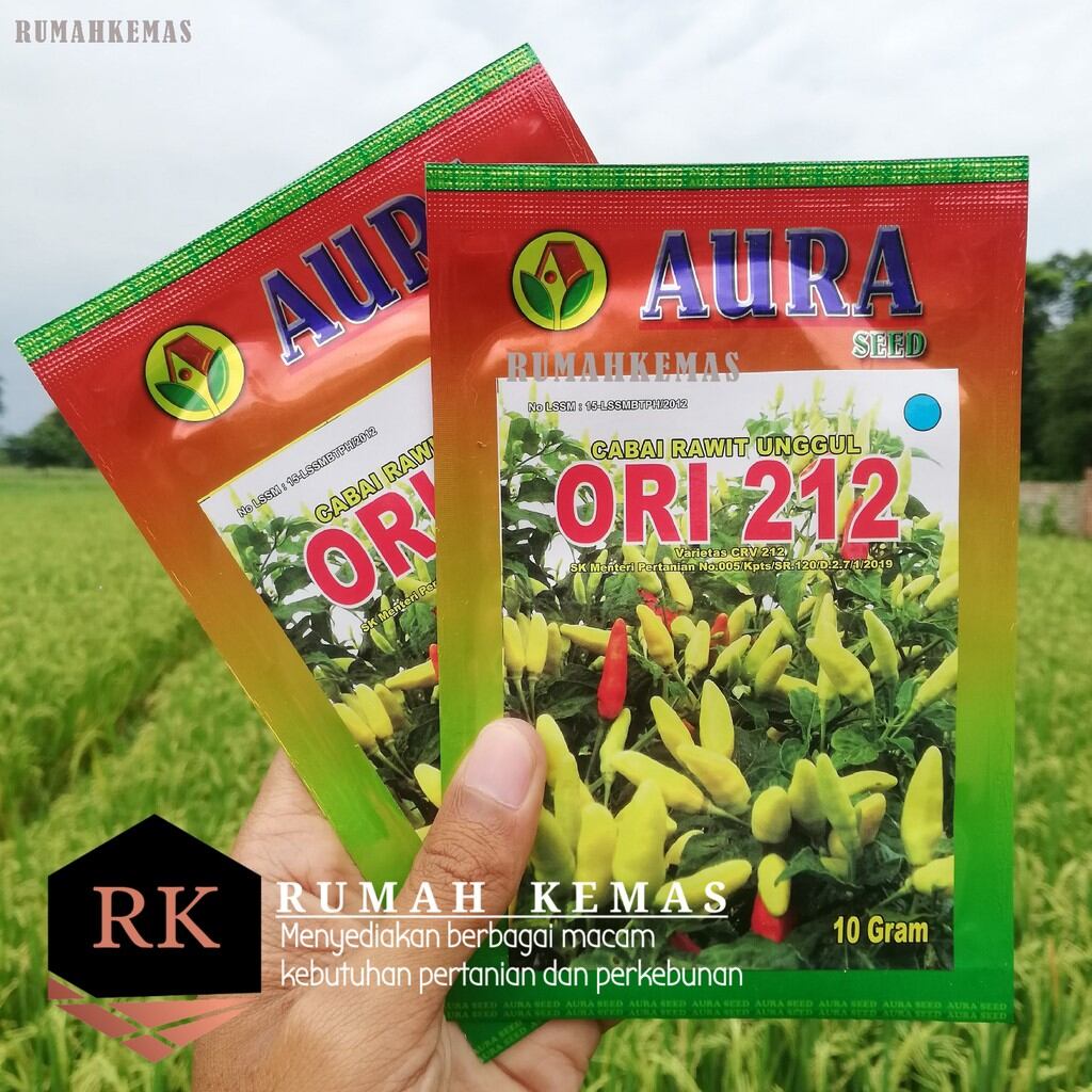 Benih Cabe Rawit Ori 212 Aura Seed 10 Gram Cabai Kecil / Lombok ...