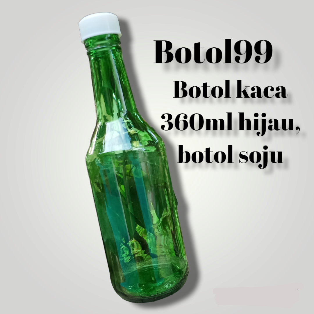 Botol kaca 360ml botol hijau soju tutup plastik | Lazada Indonesia