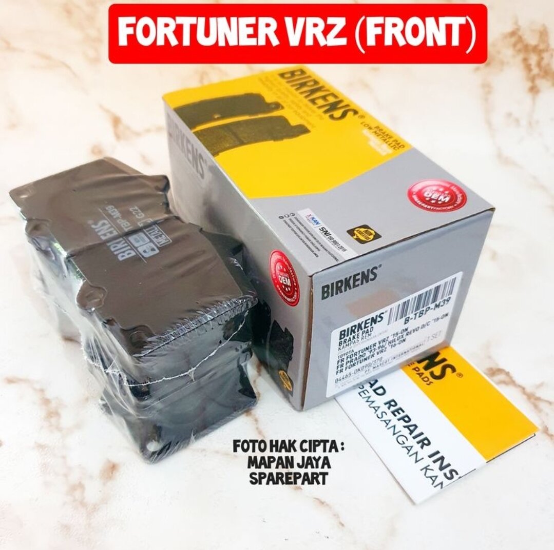 BIRKENS BRAKE PAD - KAMPAS REM DEPAN FORTUNER VRZ / SRZ / HILUX REVO ...