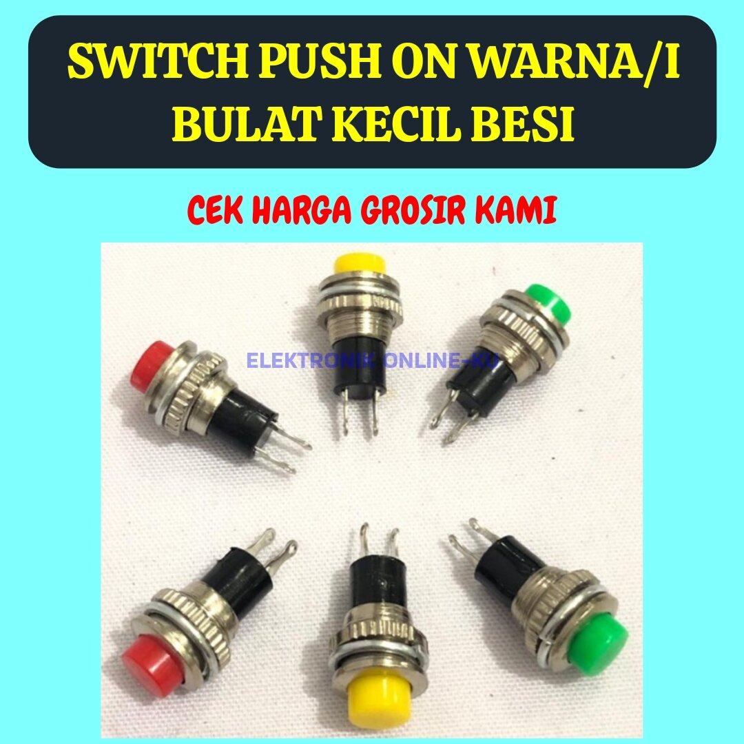 SWITCH PUSH ON BULAT KECIL 2PIN BESI | Lazada Indonesia