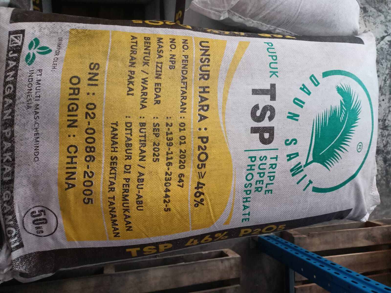 PUPUK TSP DAUN SAWIT KEMASAN 50KG ORIGINAL PABRIK | Lazada Indonesia