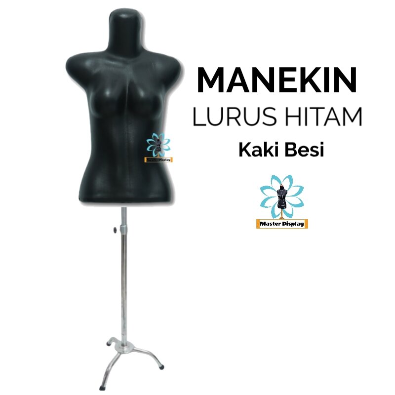 Manekin Body Cewek Hitam Lurus - Kaki Besi | Lazada Indonesia