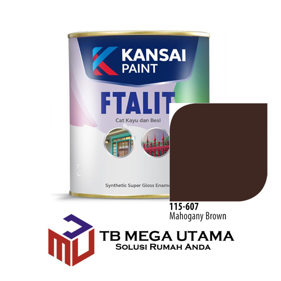 Cat Ftalit 607 Mahogany Brown Gloss 1 kg | Kansai Paint Cat Kayu dan ...