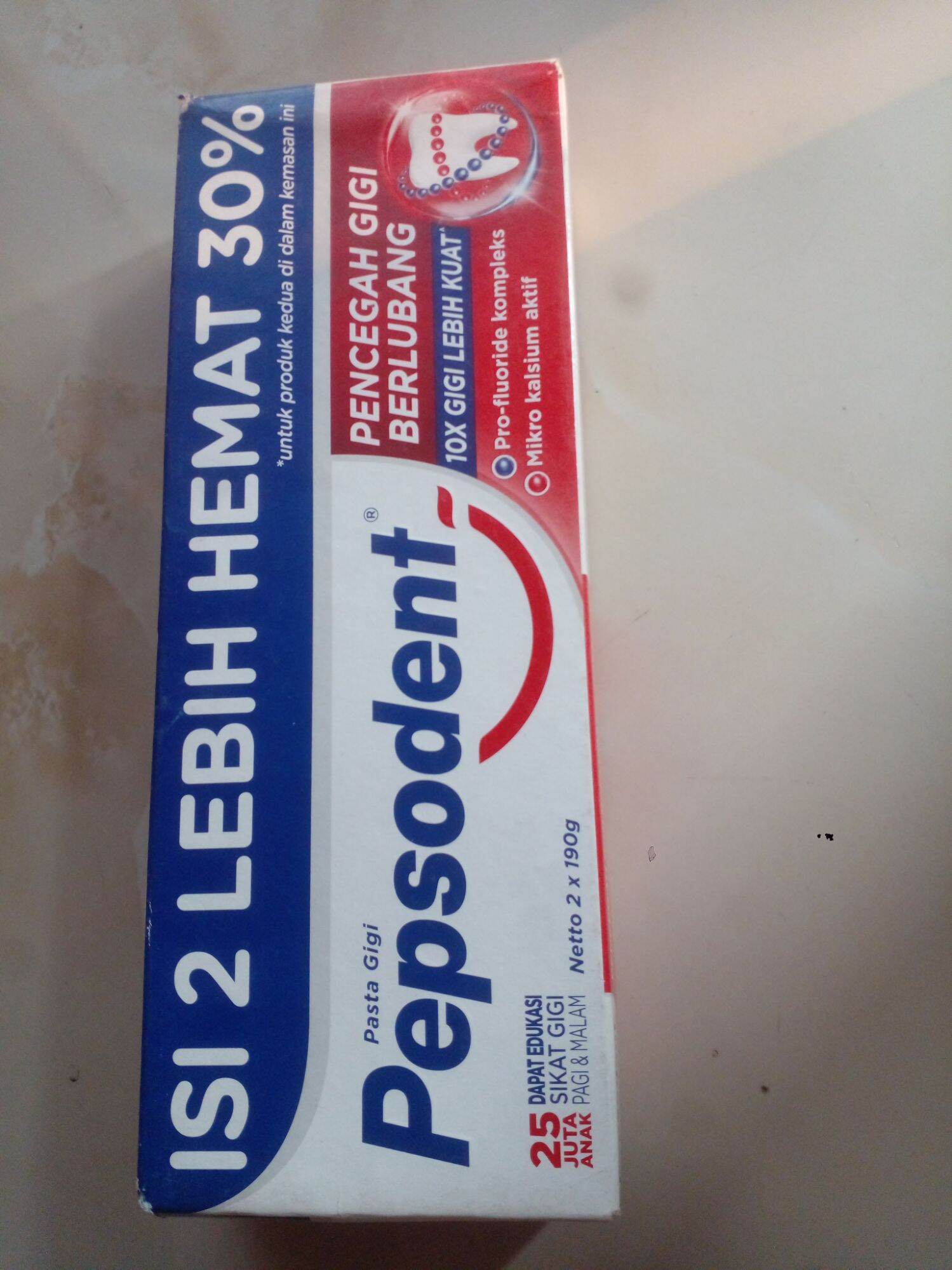 Pepsodent besar 2 x190 gram pepsodent ukuran besar 2 x190 gram exp aman ...