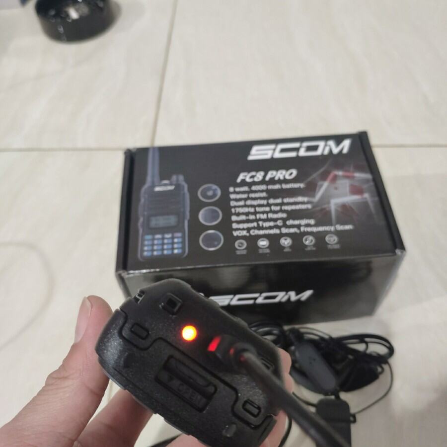 HT SCOM FC8 PRO DUAL BAND USB TYPE C HANDY TALKY DUAL BAND MERK SCOM 8 ...