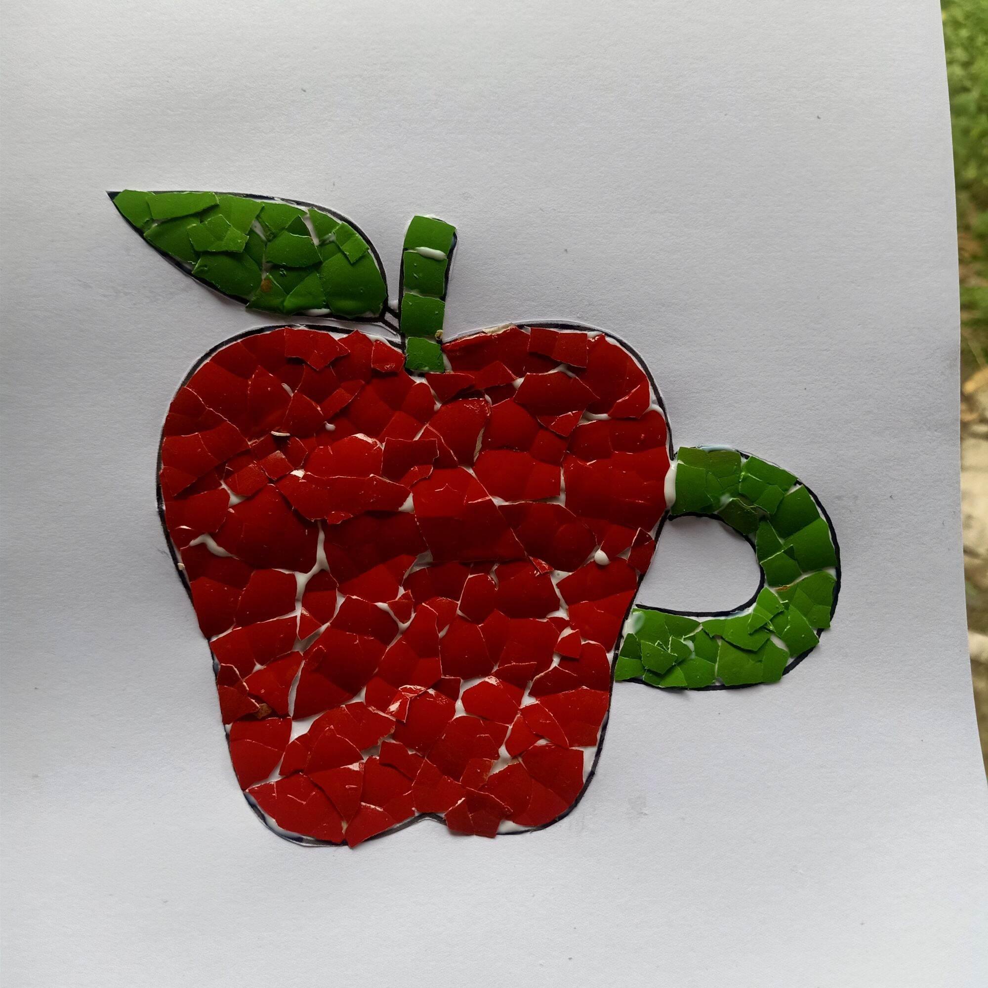 kolase cangkang telur kolase buah prakarya cangkang telur | Lazada ...